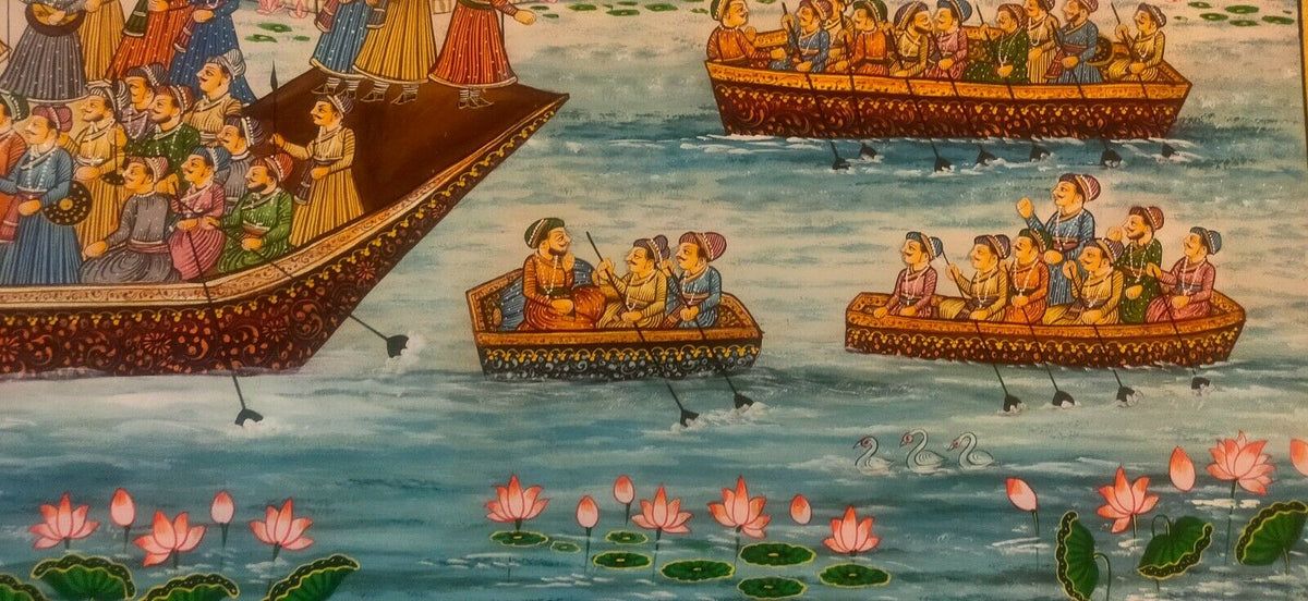 Traditional Gangaur Festival Udaipur City Indian Miniature Painting ...